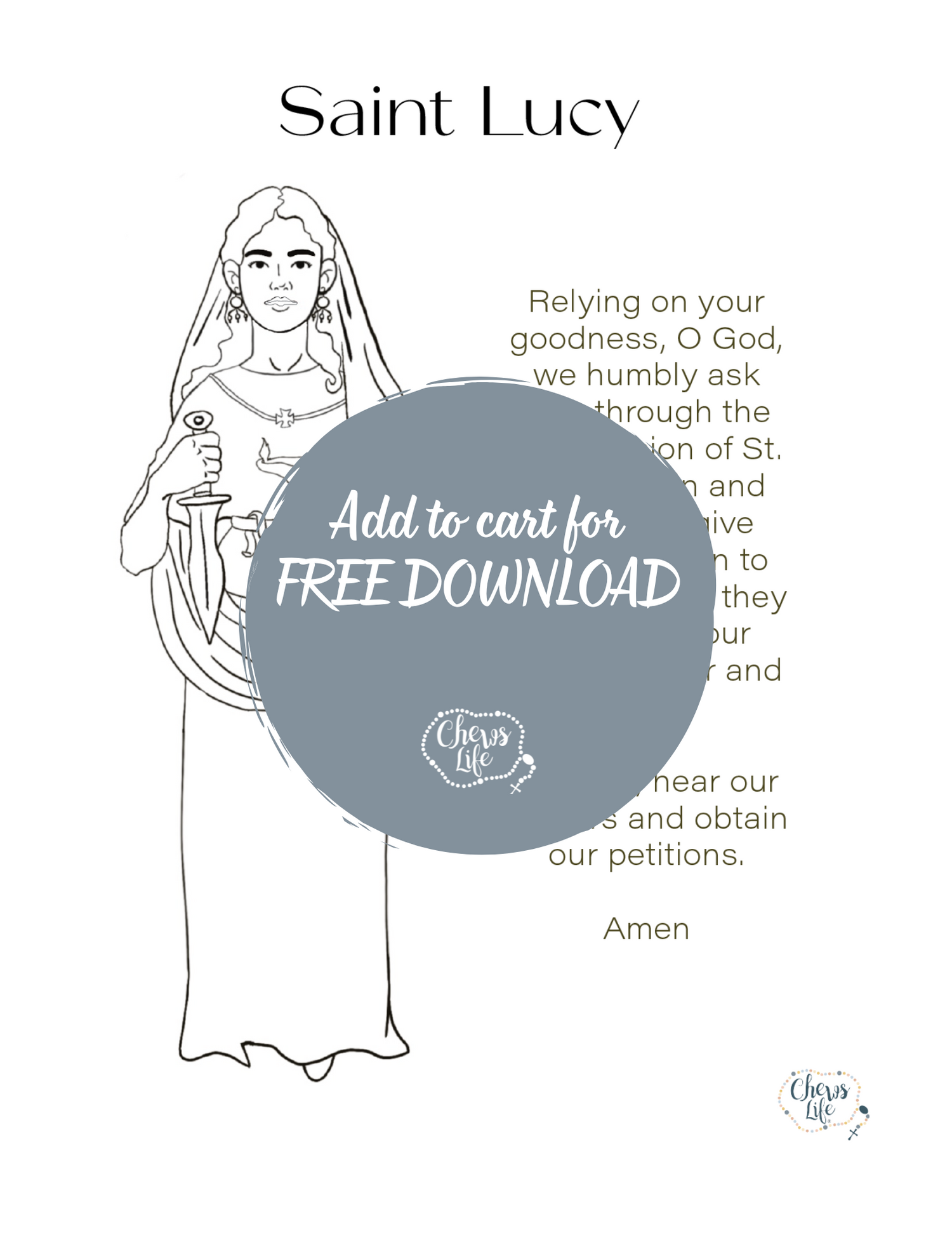 St. Lucy Coloring Page