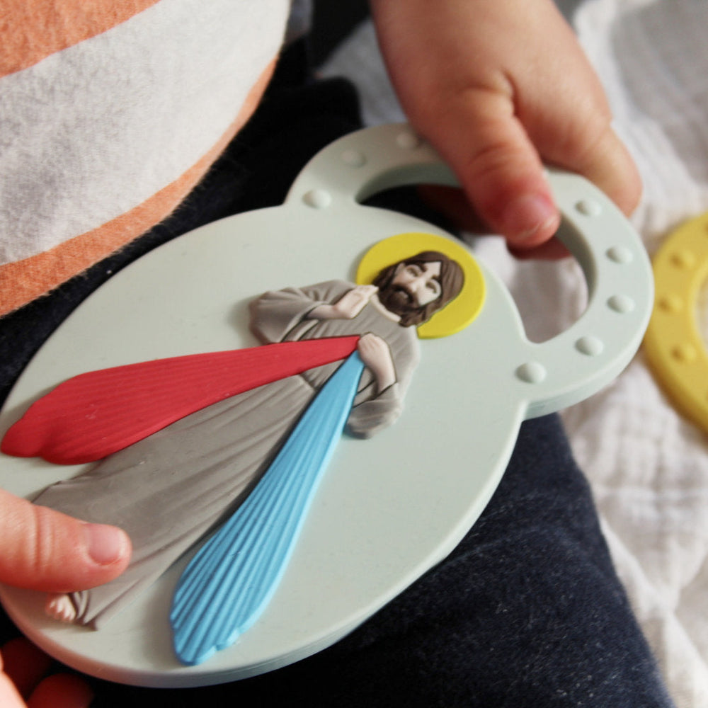 Catholic Teether | Divine Mercy Silicone Teether | Chews Life